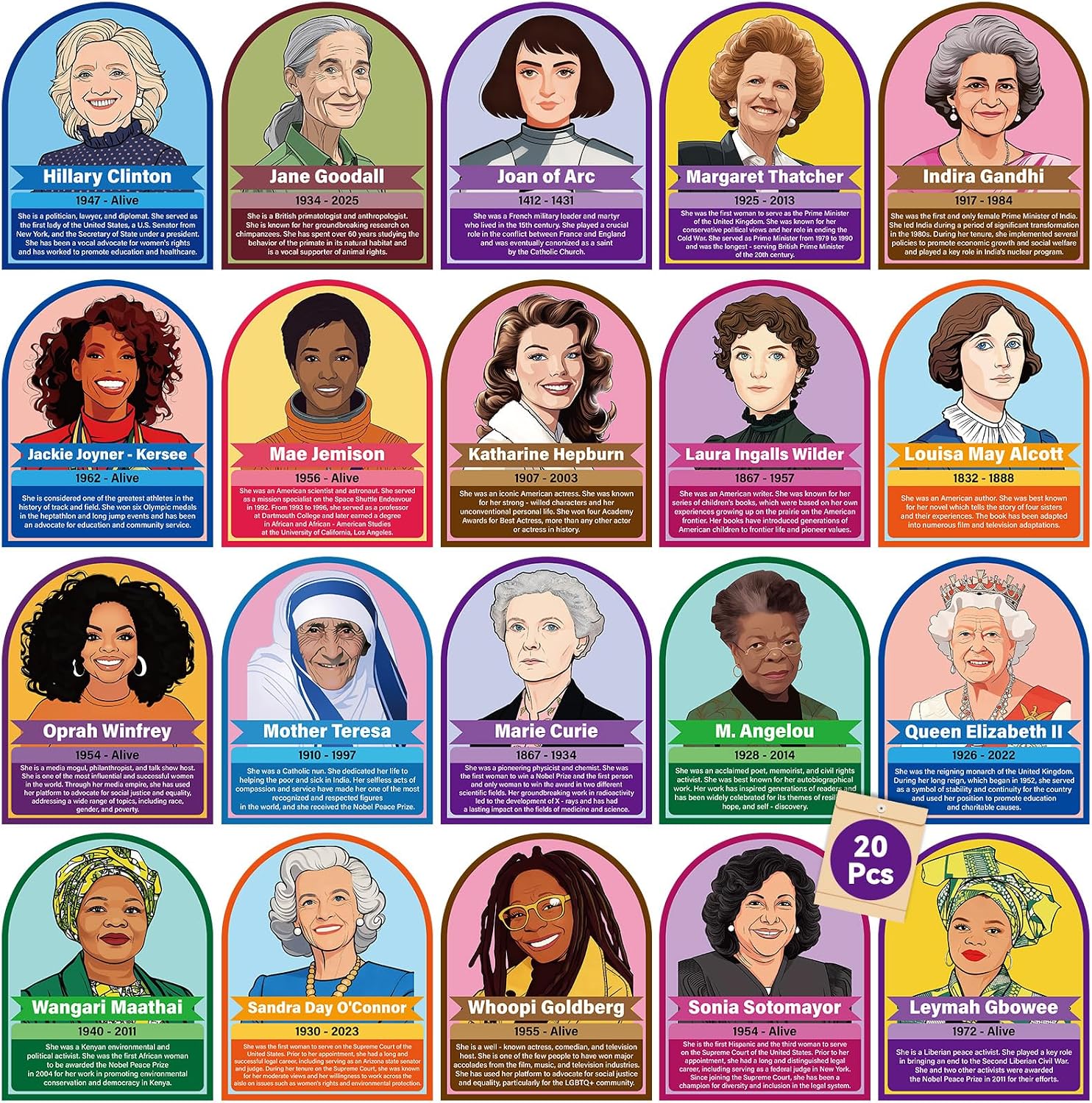 Amazon.com: 20Pcs Women's History Month Posters Influential Women in ...