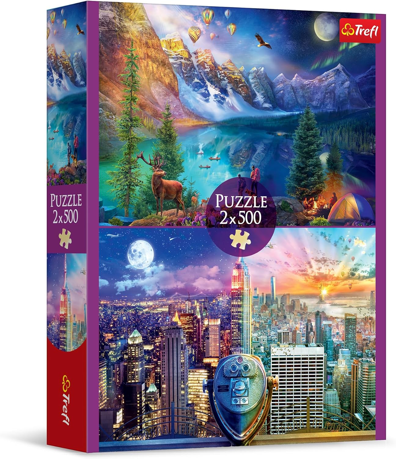 Amazon.com: Trefl American Tour 2x500 Piece Jigsaw Puzzle 19"x13" Print ...