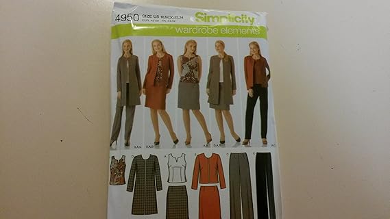 Amazon.com: Simplicity Pattern 4950 Misses'/Miss Petite Pants, Skirt ...