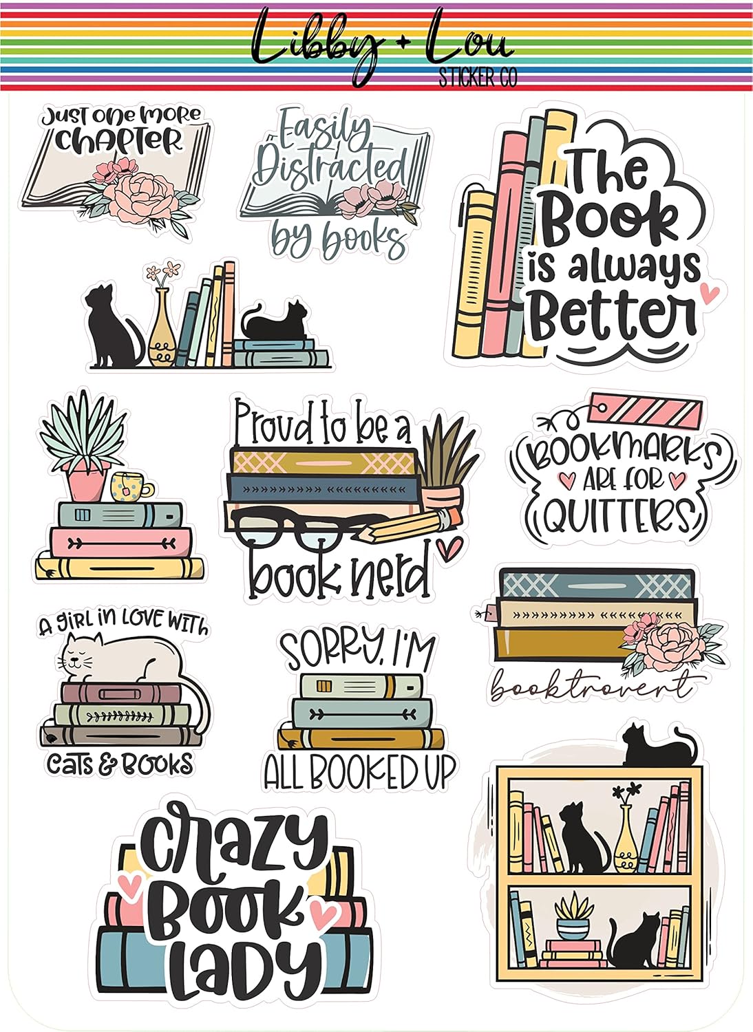 Amazon.com: Book Quotes Planner Sticker | Libby and Lou Sticker Co ...