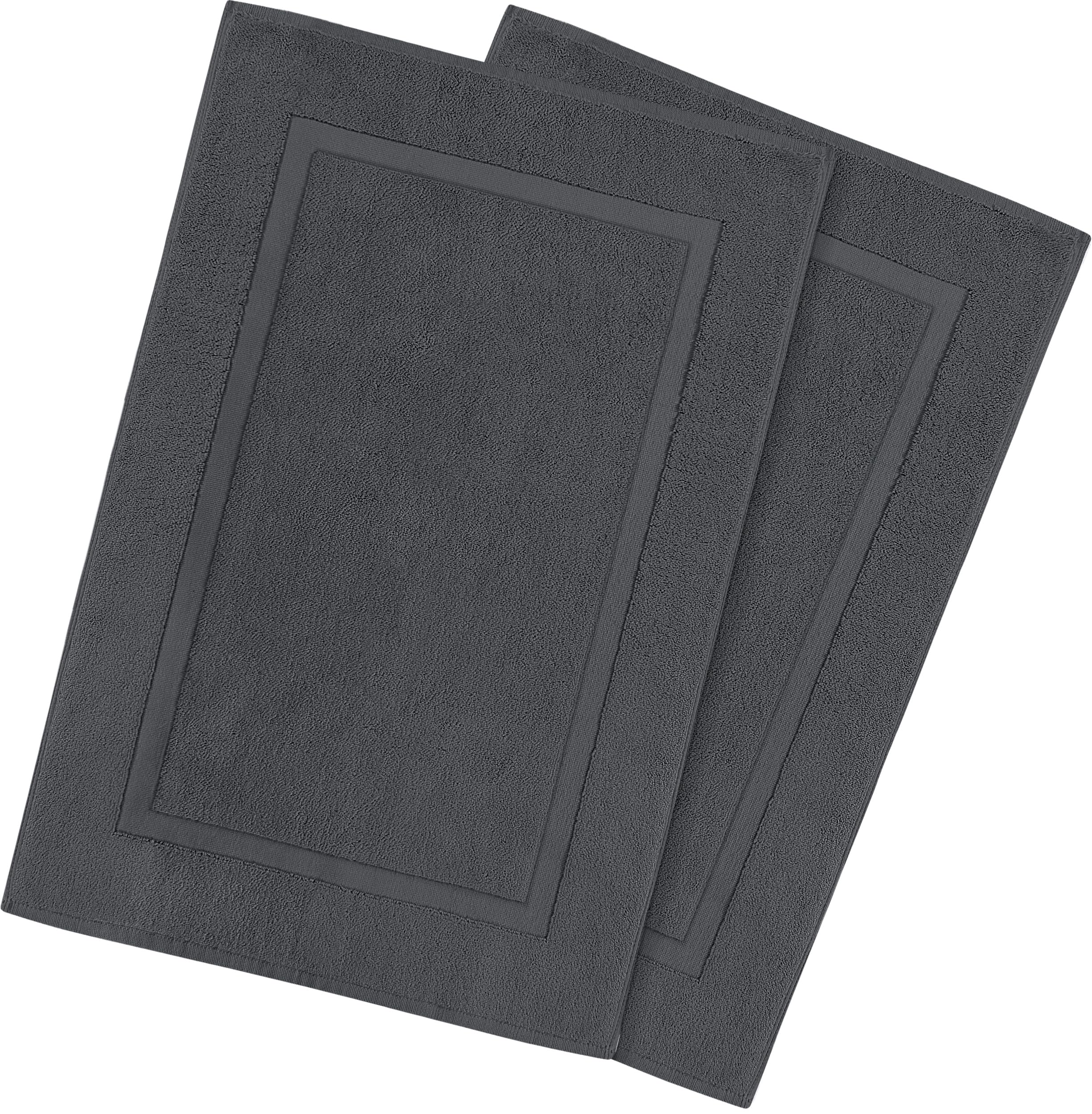 NY Threads - 2 pack terry Bath Mats 53 x 86 cm 100% Ring Spun Cotton ...