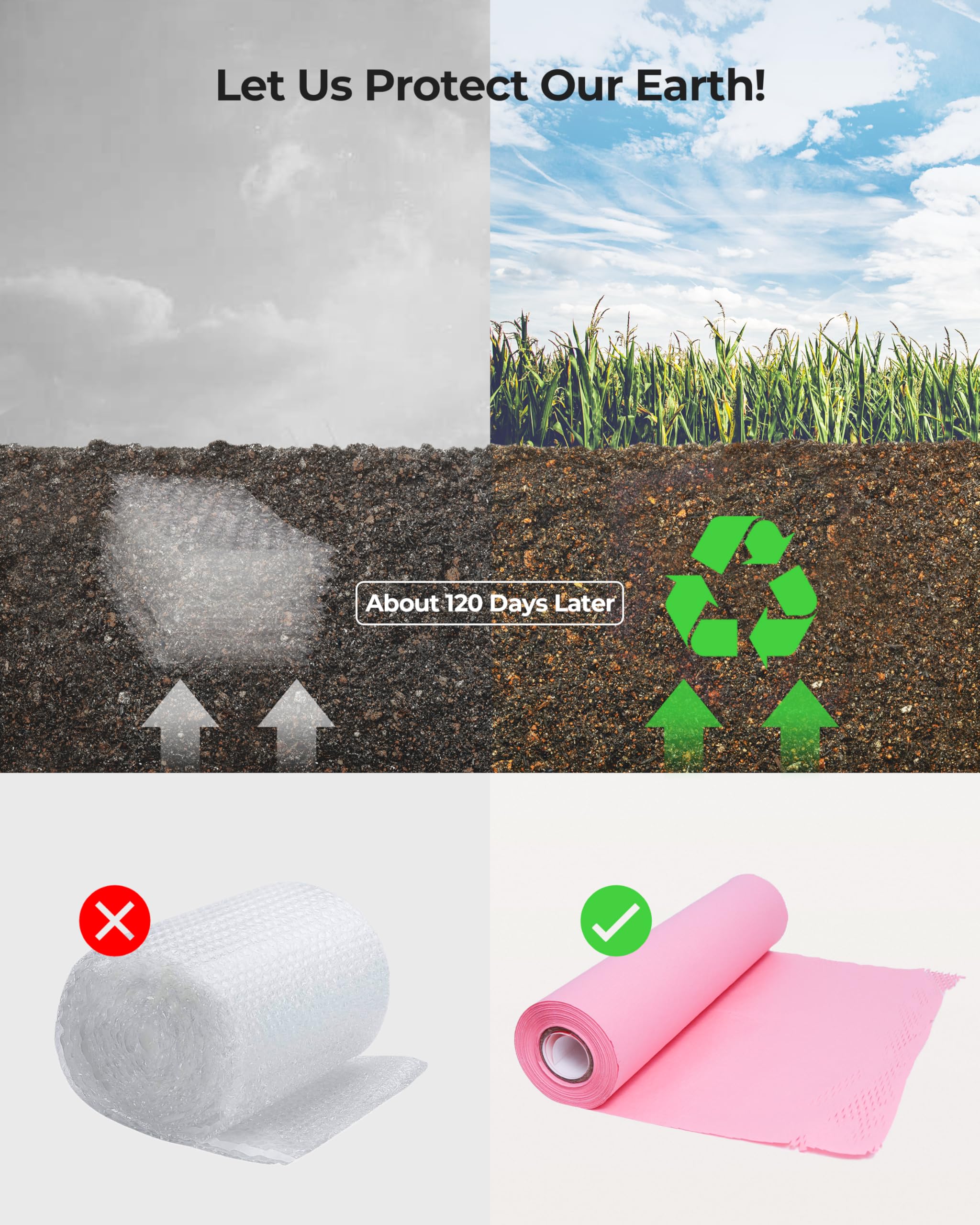 Snapklik.com : MUNBYN Pink Honeycomb Packing Paper, 15 Inches X 120 ...