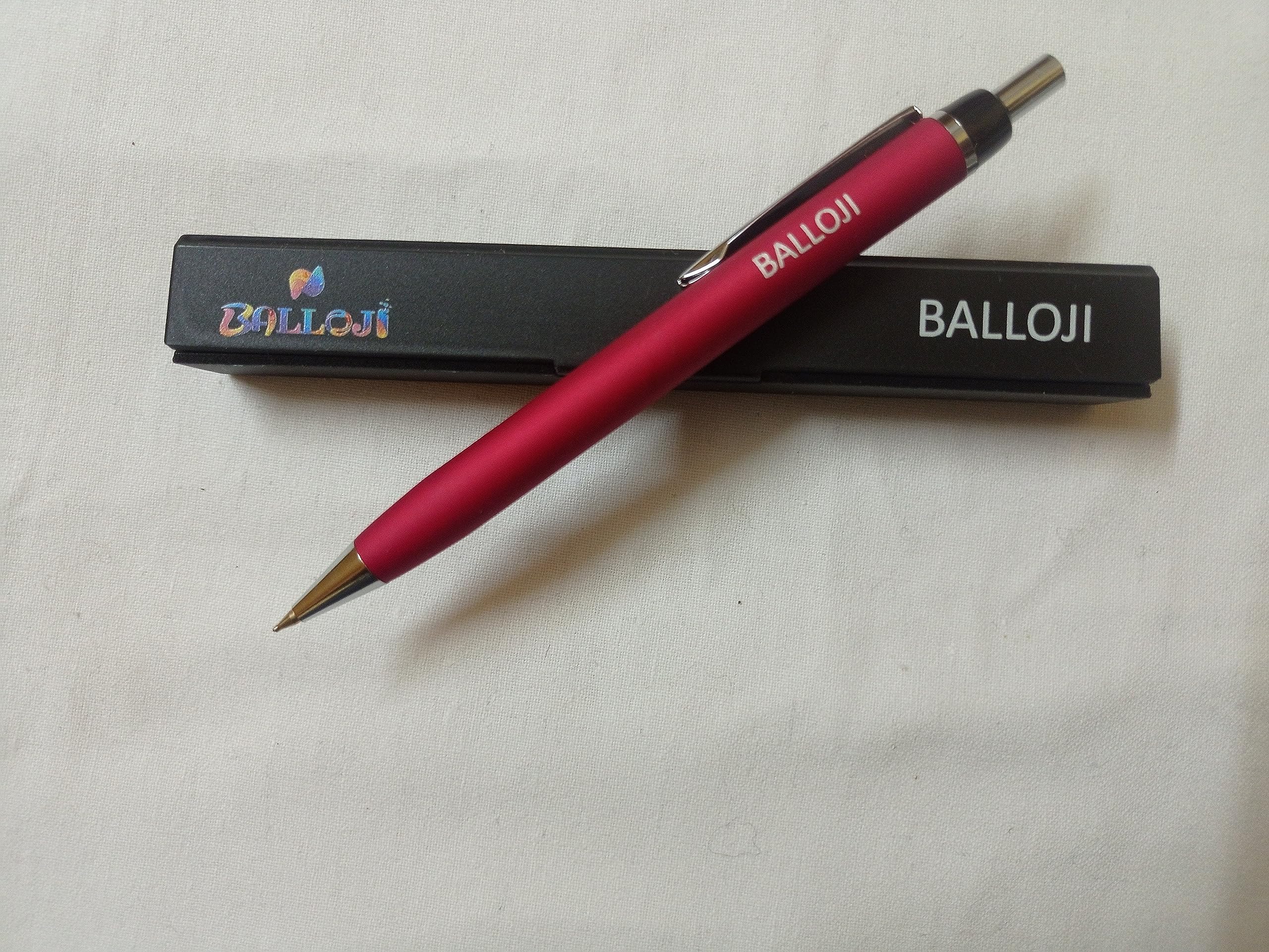 BALLOJI Personalized Red Pen With Name Engraved Metal Pen with For ...