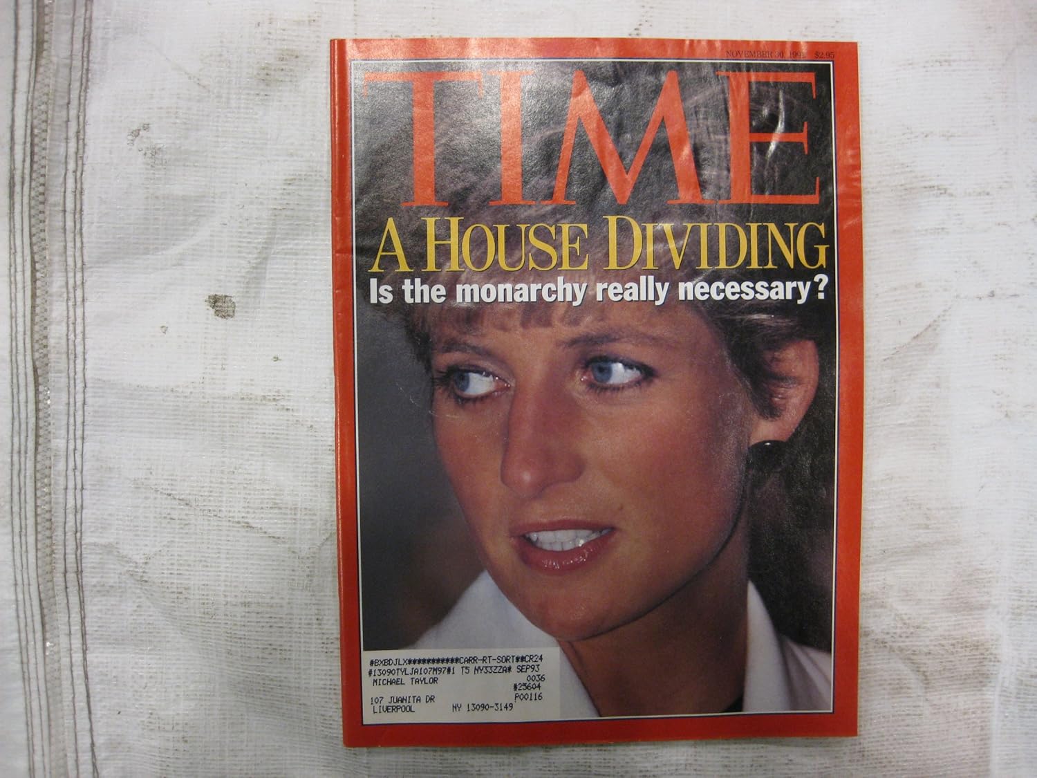 Time Magazine November 30 1992 A House Dividing Is the Monarchy Really ...