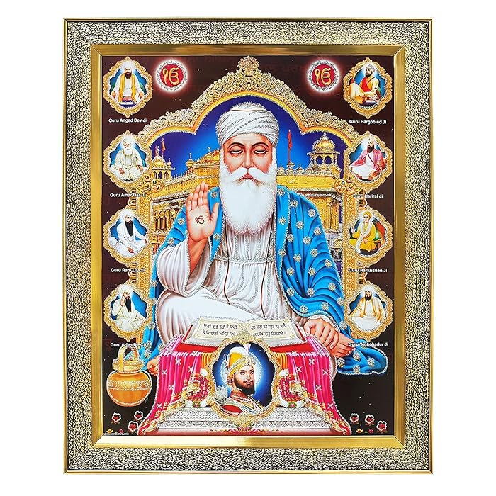 Buy All Ten Sikh Gurus Painting, Guru Nanak dev ji and Guru Govind ...