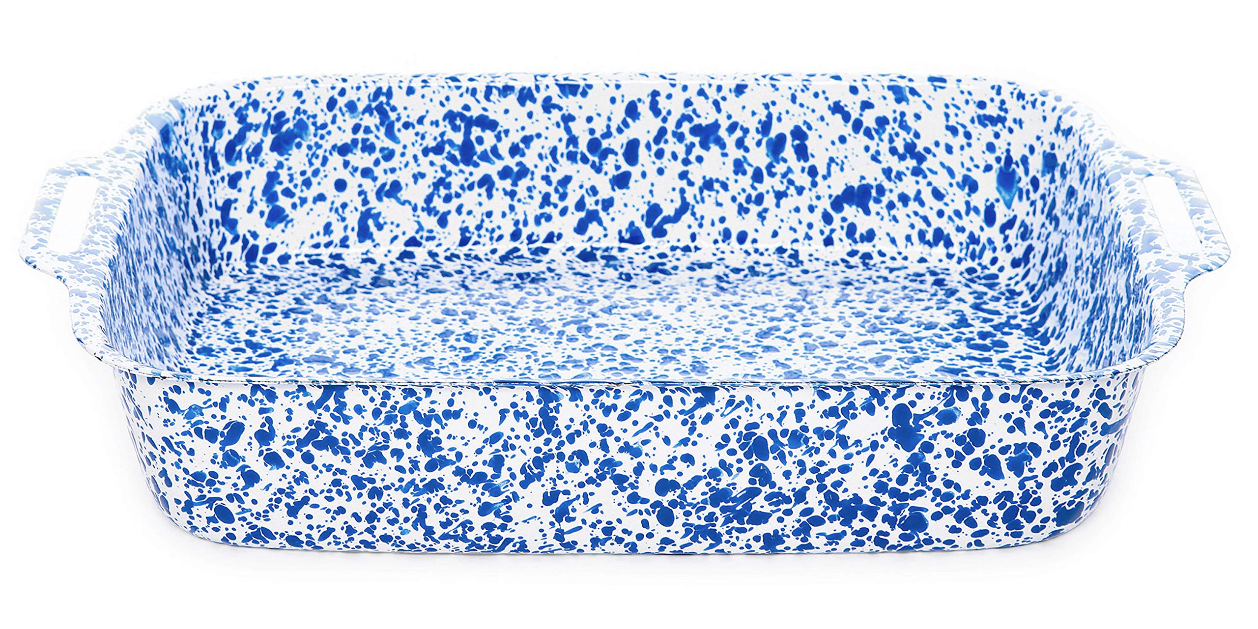 Amazon.com: Enamelware Lasagna Pan, 15 x 9.5 inches, Blue/White ...