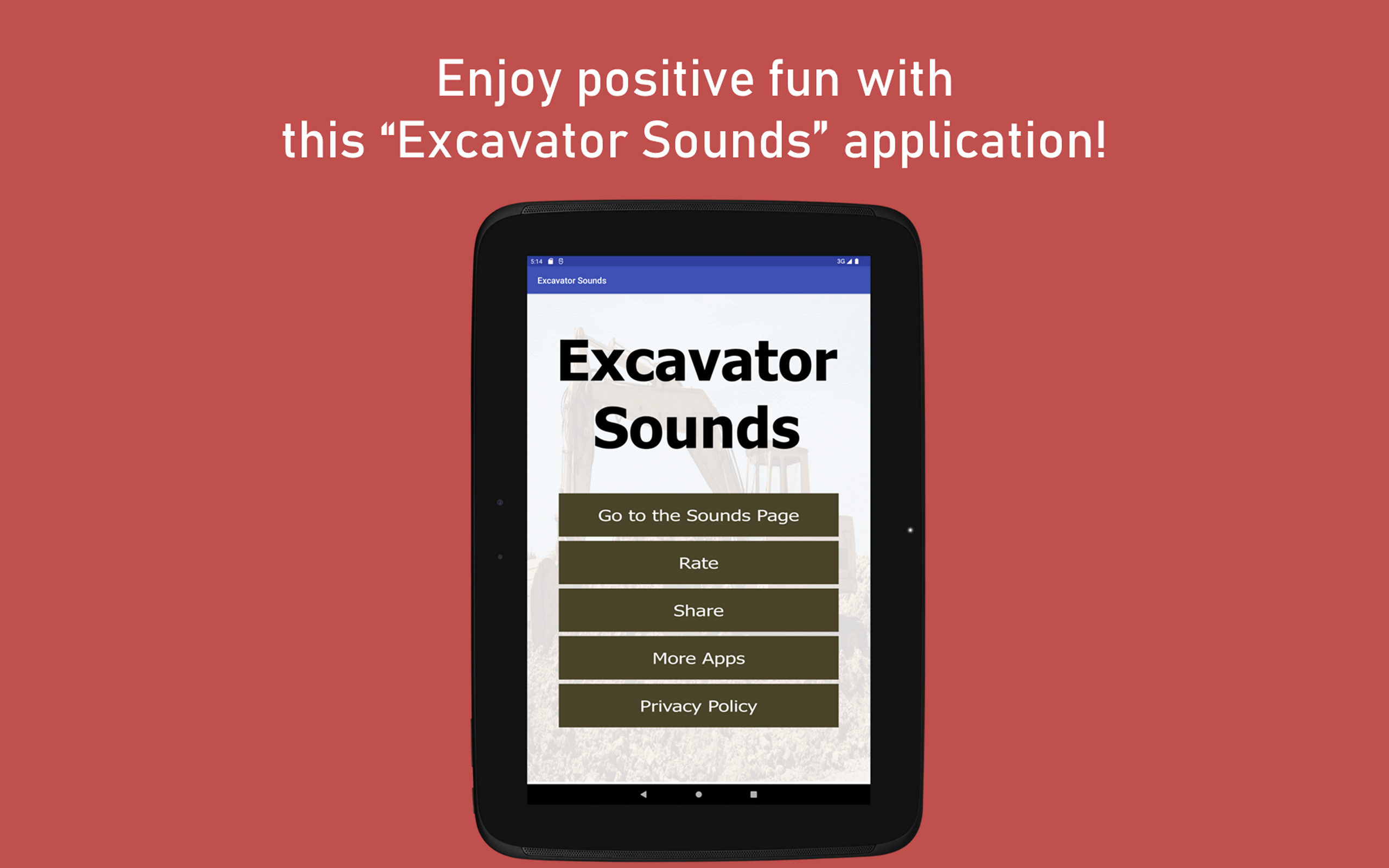 Excavator Sounds - App on Amazon Appstore