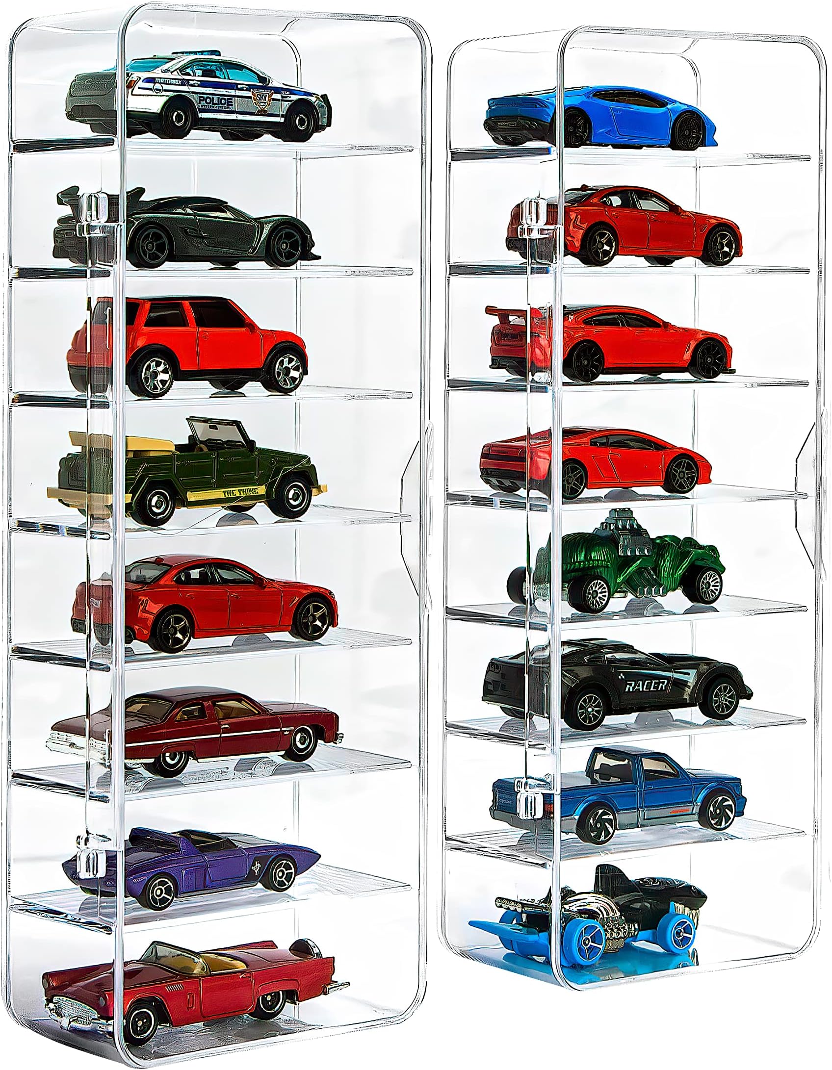 Amazon.com: KISLANE 24 Toy Cars Display Case Compatible with Hot Wheels ...