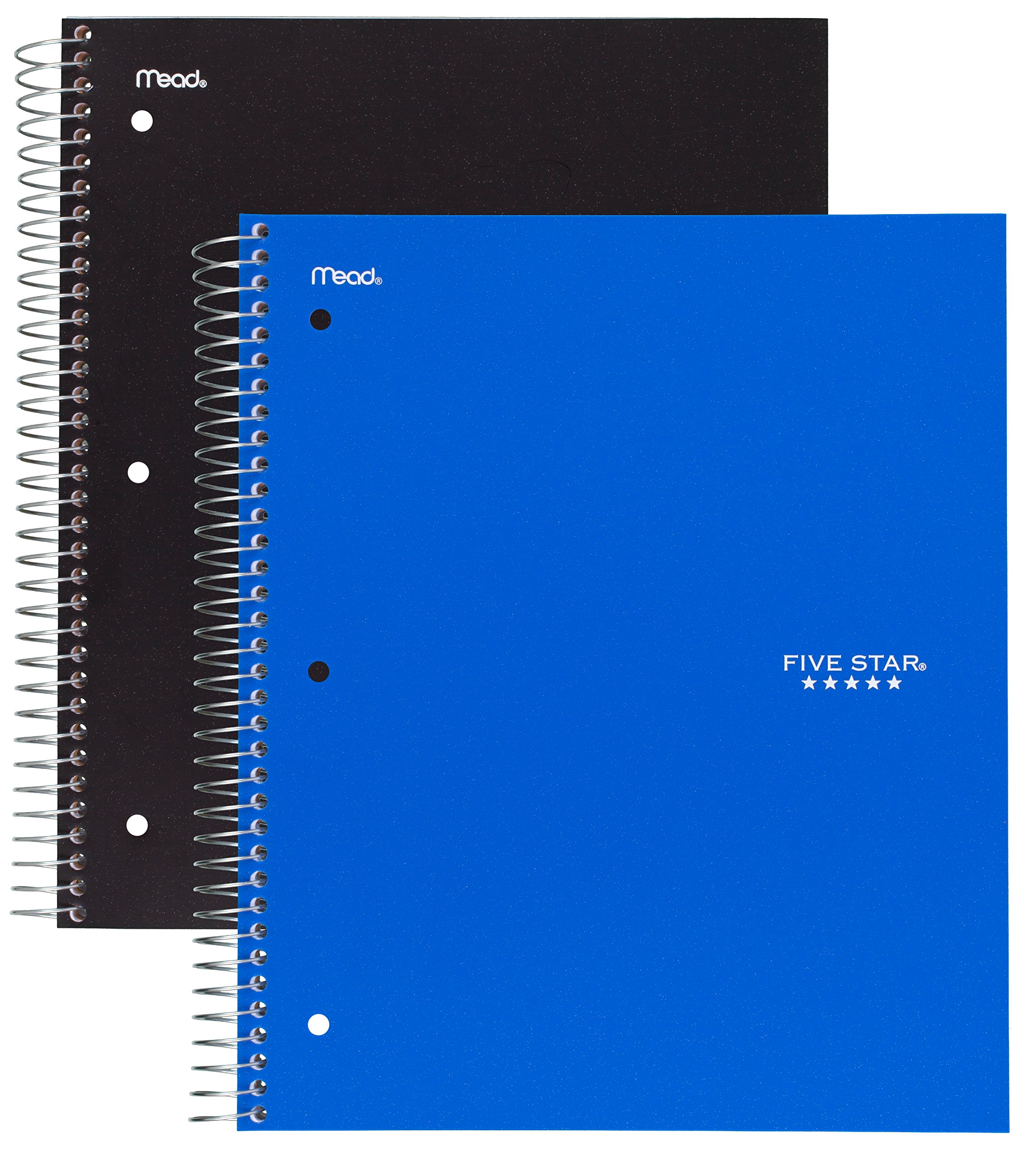 Amazon.com : Five Star Spiral Notebooks, 3 Subject, Wide Ruled Paper ...