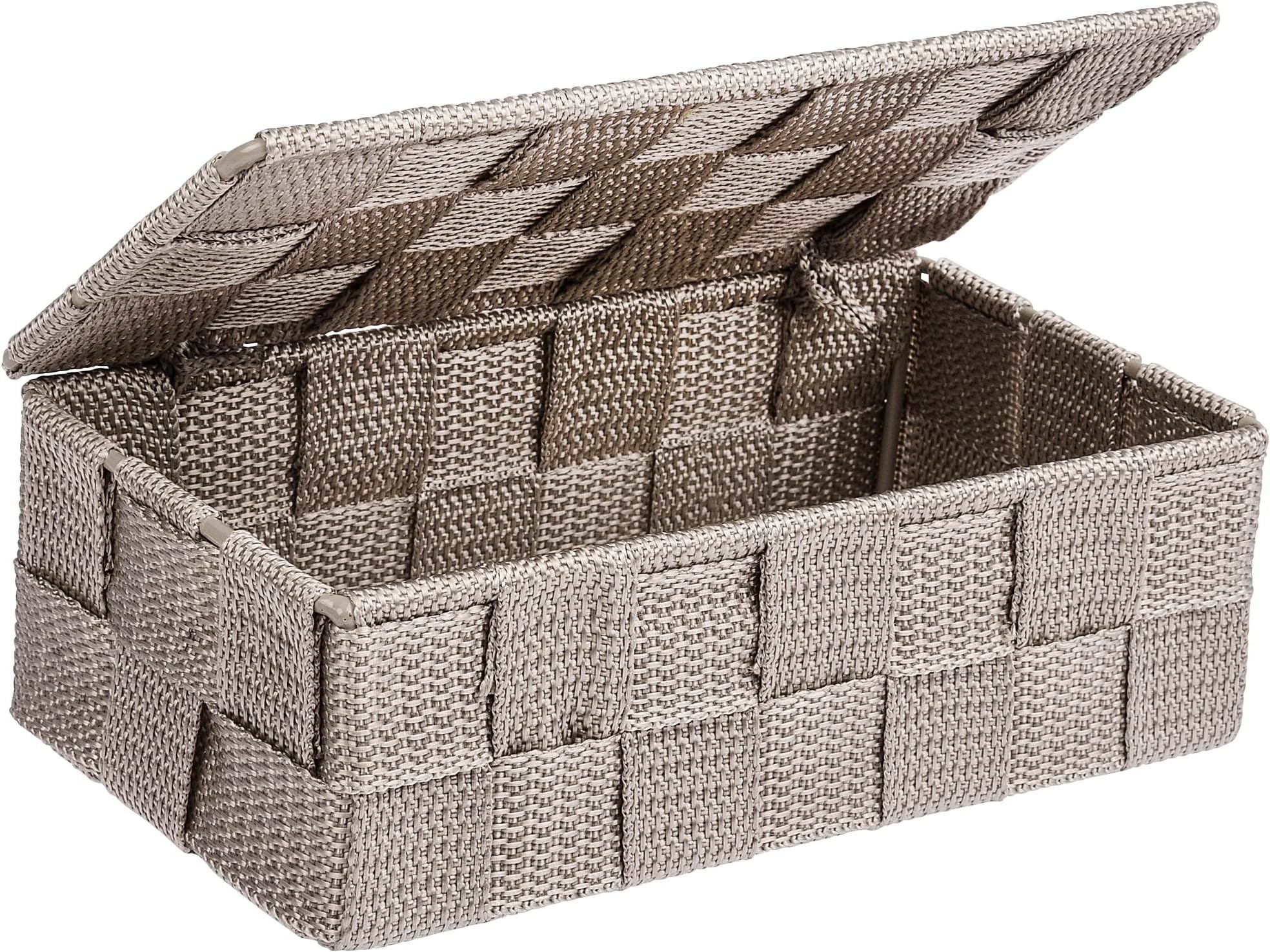 Arpan Paper Rope Storage Basket Box With Lid - White (Small) : Amazon ...