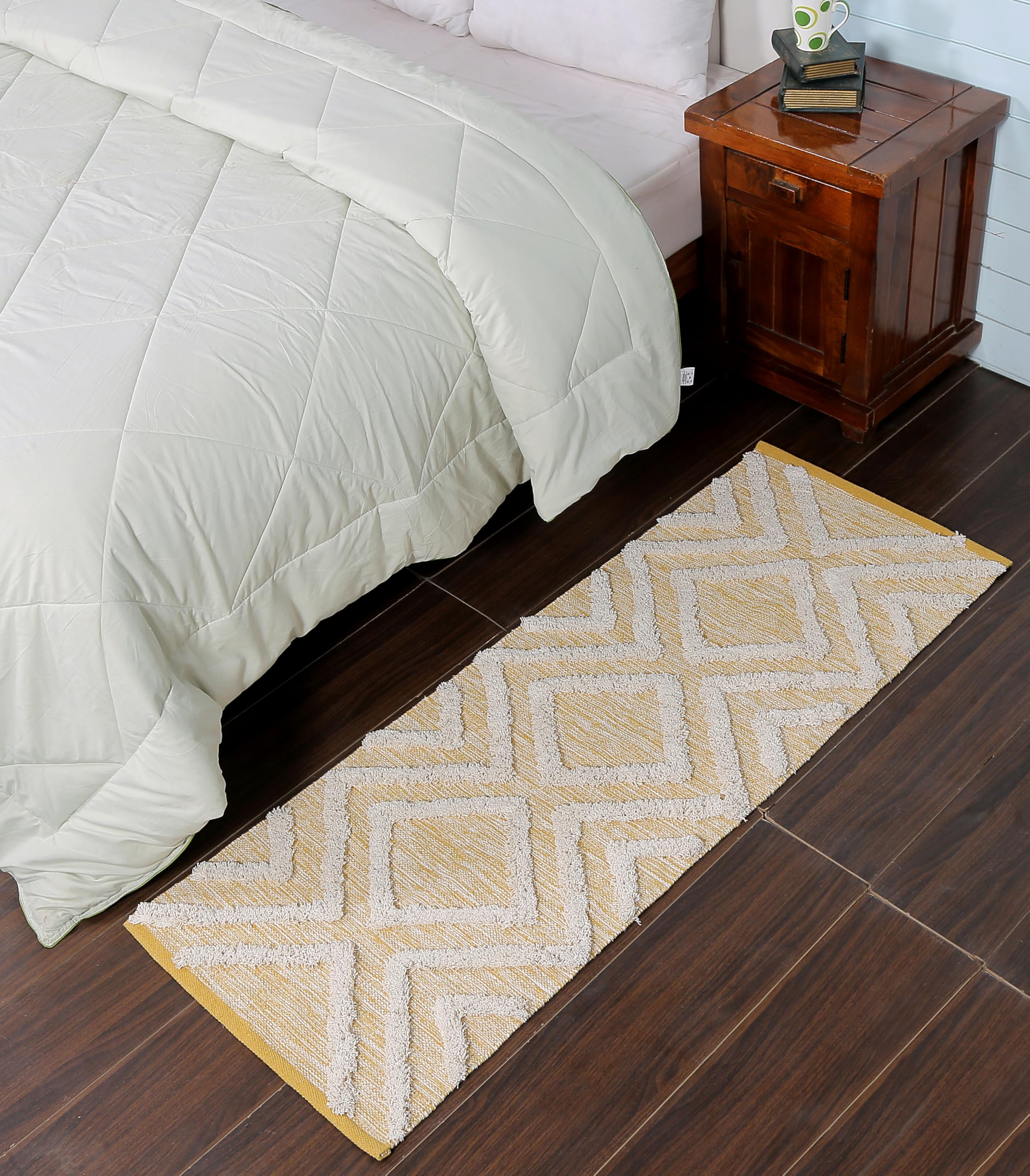 ALSTONIA Hand Woven Tufted 100% Natural Cotton Export Quality Designer ...