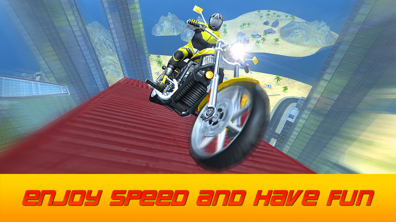Impossible Motor Bike Sky Tracks Racing 3D: Harsh Conditions Driving ...