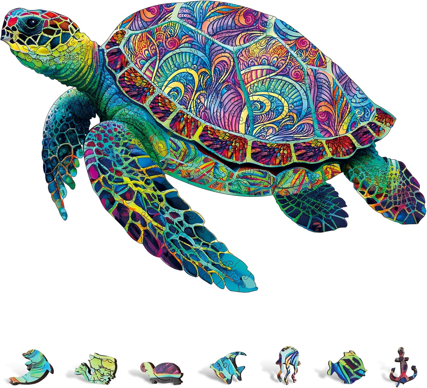 Amazon.com: Trendy Zone 21 Wooden Puzzles for Adults Sea Turtle Jigsaw ...