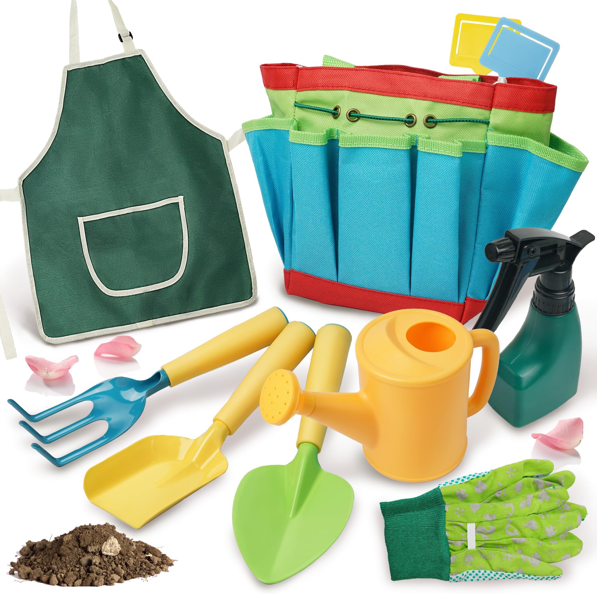 Amazon.com: Little Gardener Tool Set with Garden Tools Bag for Kids ...