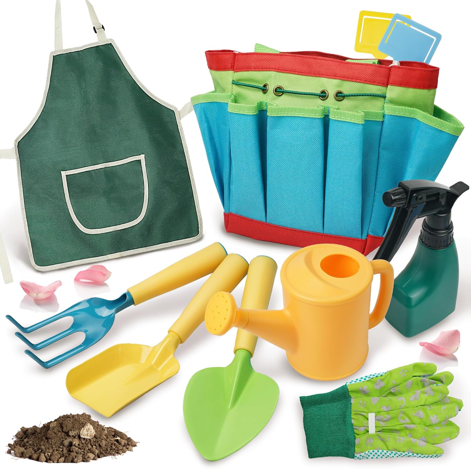 Amazon.com: Kids Gardening Set - Toddler Gardening Set with Shovel Rake ...