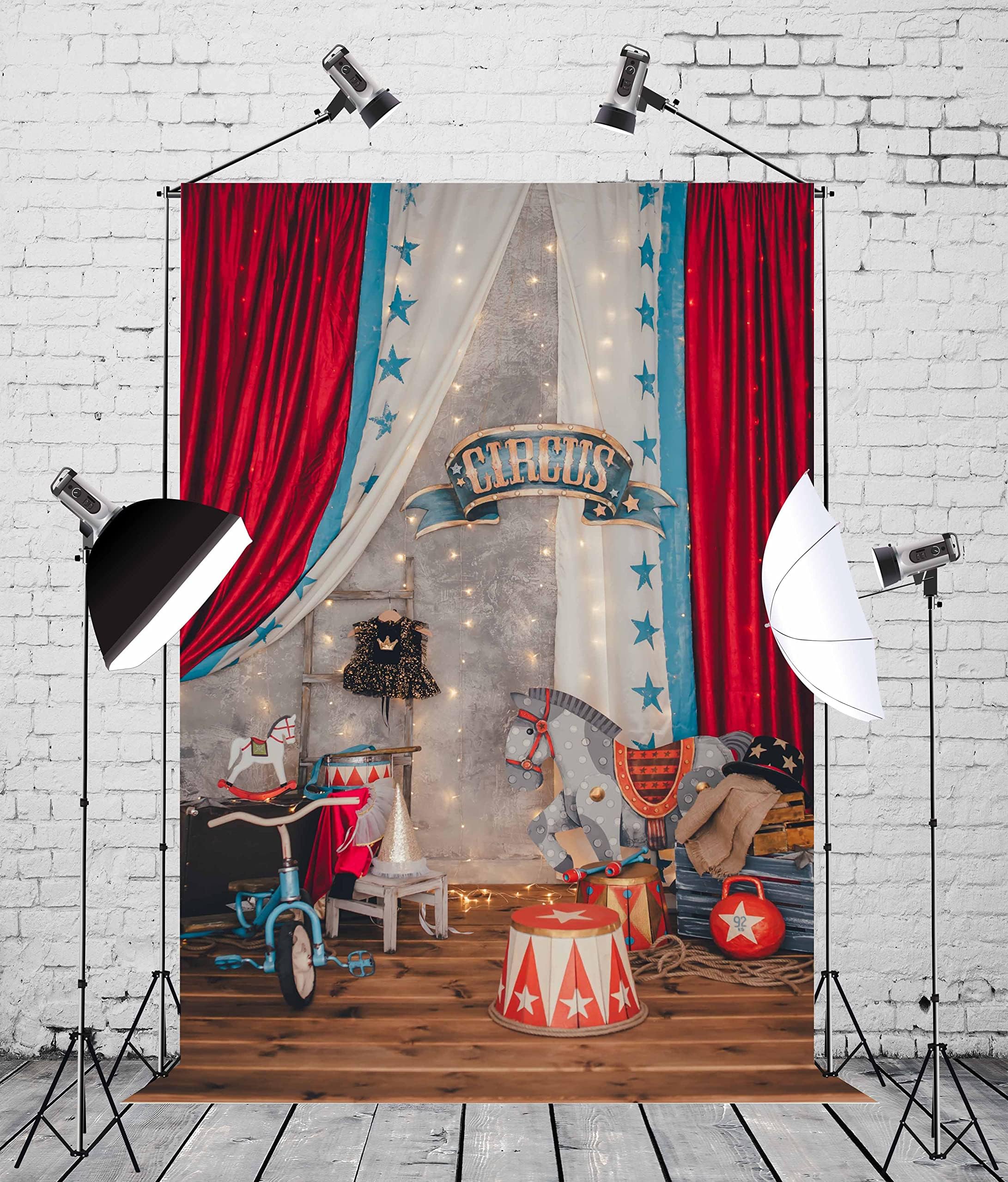 Amazon.com : BELECO 7x5ft Fabric Circus Backdrop for Photography ...