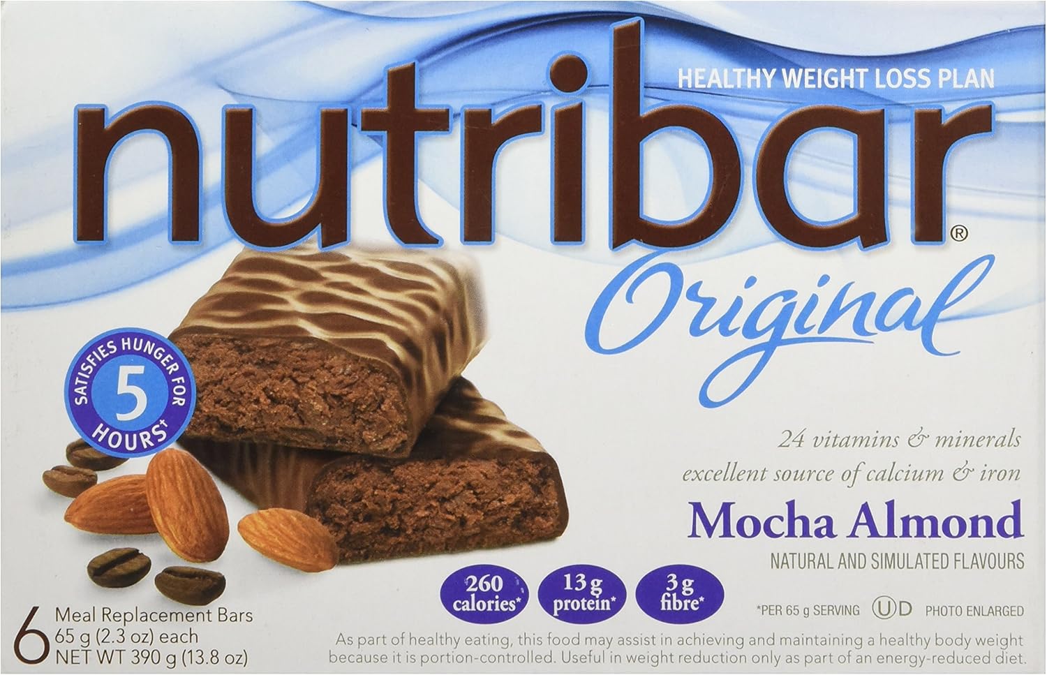 Amazon.com: Nutribar Original Meal Replacement, Mocha Almond, 6-Bar Box ...