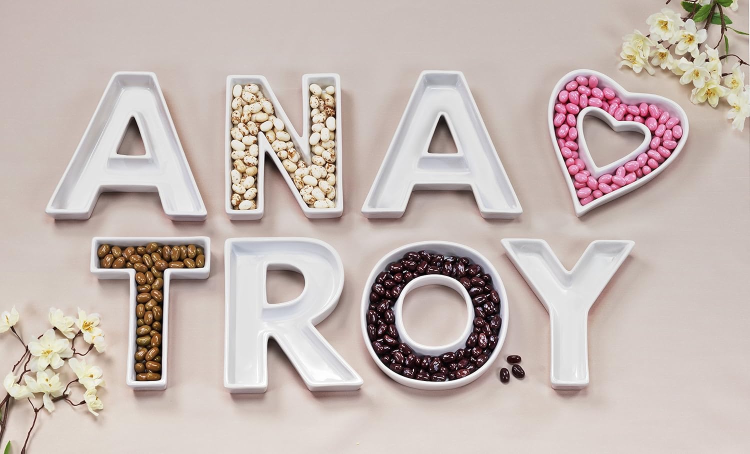 Plato de cerámica con diseño de carta de amor Ivy Lane, color blanco ...