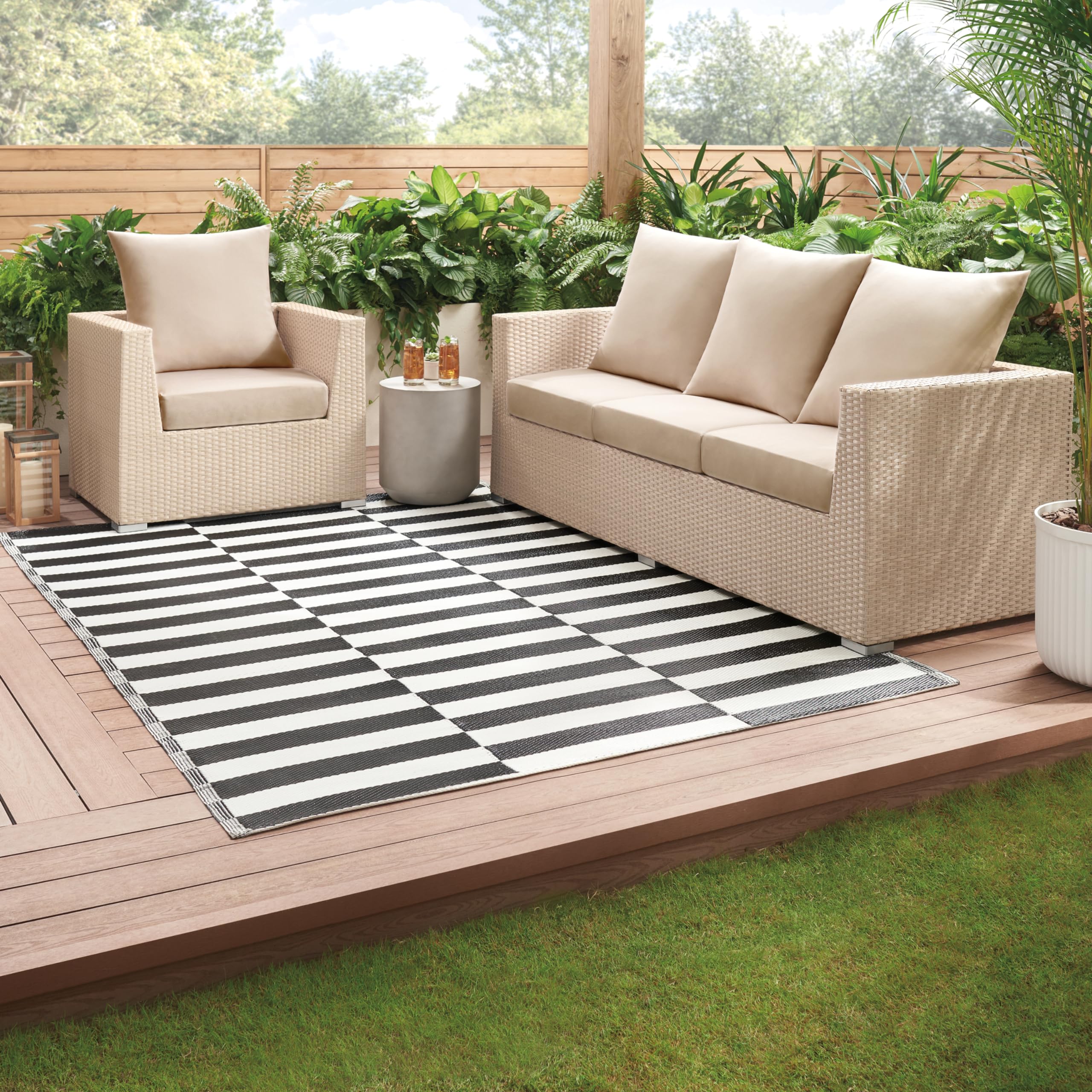 Amazon.com: SureFit Patio Armor Patio Mat, Weather & Fade Resistant ...