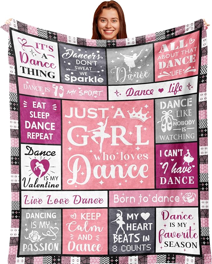 Amazon.com: Zolumy Dance Recital Gifts for Girls Blanket 60"x50 ...