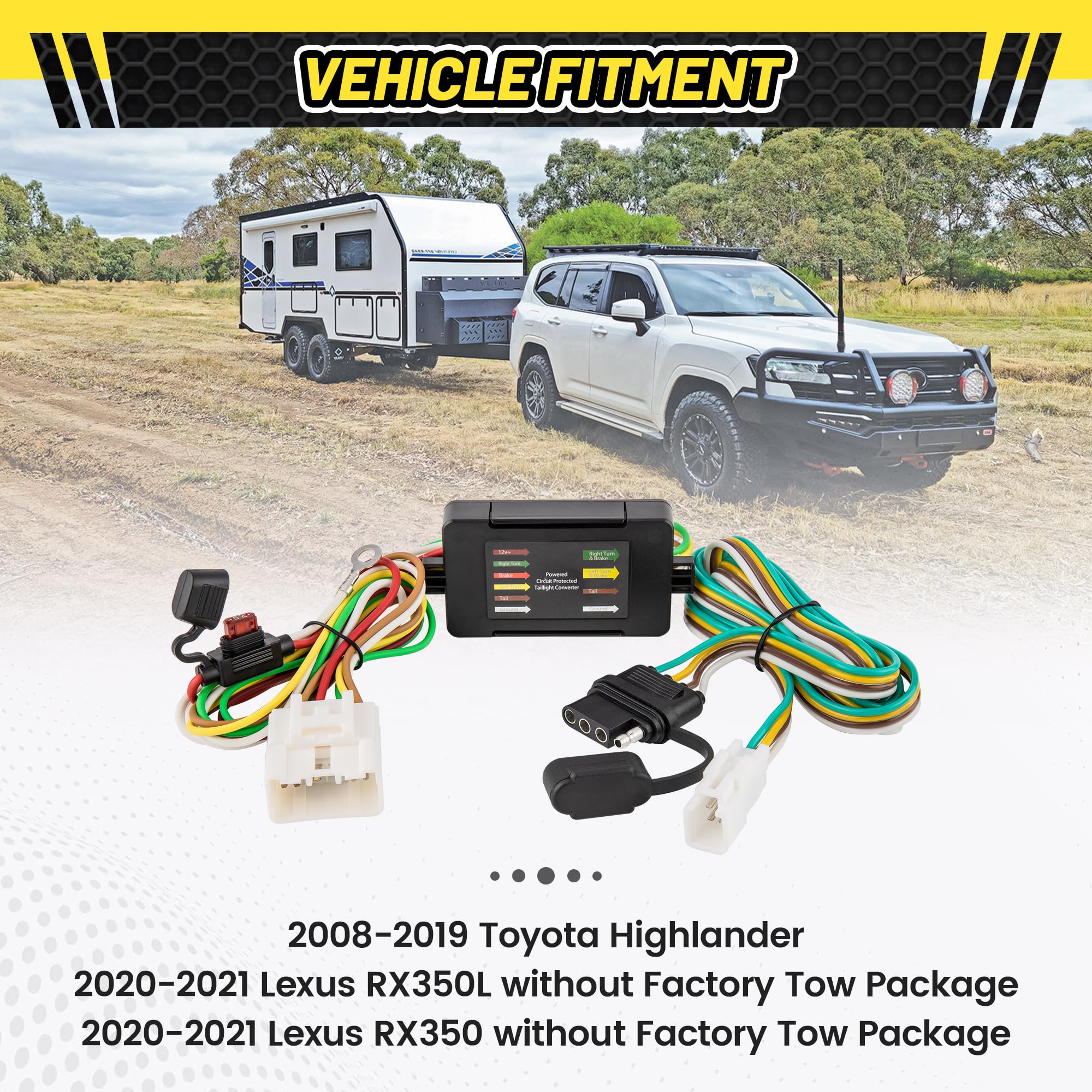 Oyviny Custom 4-Way Trailer Wiring Harness W/Powered Converter 56217 ...