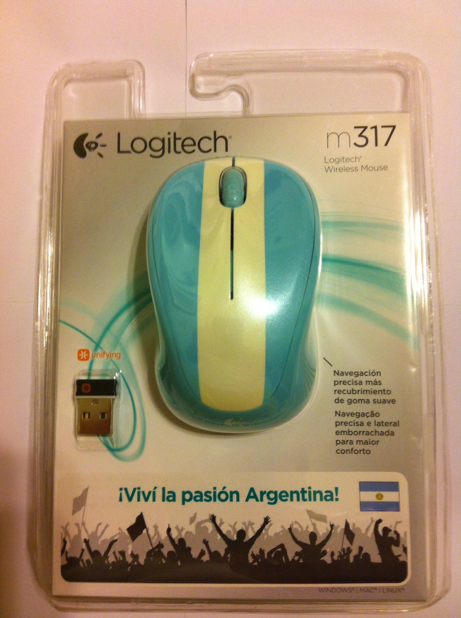 Amazon.com: Logitech Wireless Mouse M317, Argentina Soccer Fan Edition ...