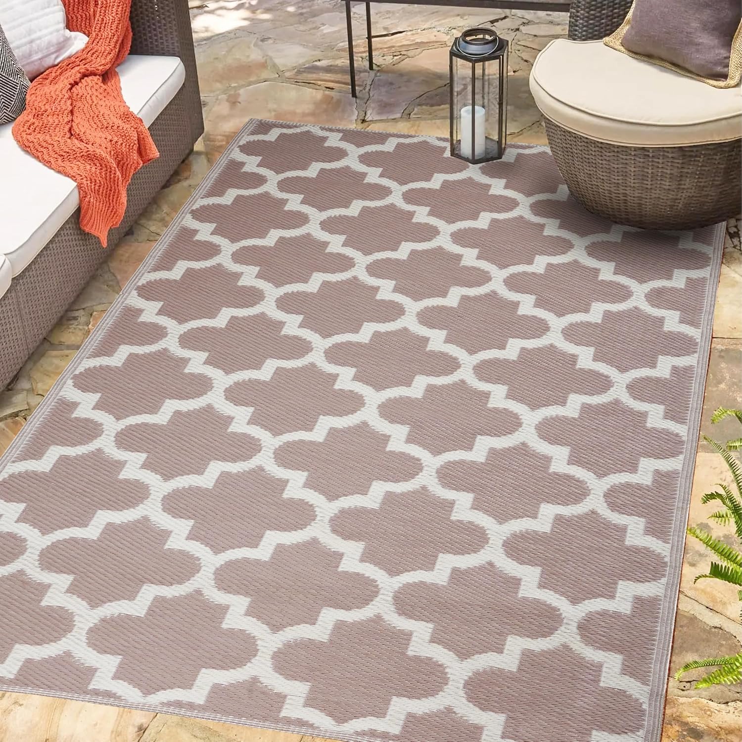 Amazon.com: TAKSHA Rolled Outdoor 4X6 ft Washable Pet Friendly Plastic ...