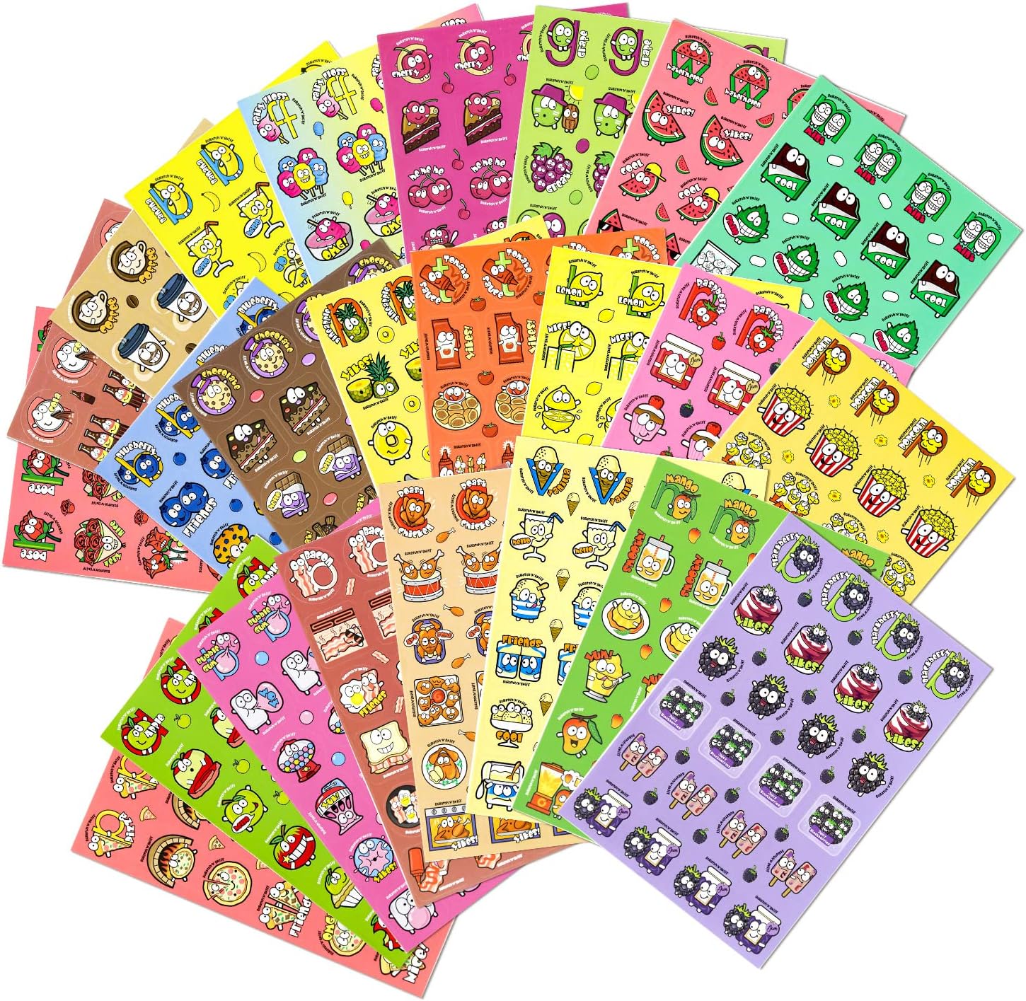 Amazon.com: VKPI Scratch and Sniff Stickers, 576 Pieces Fruits and ...