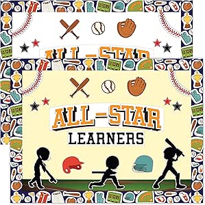 Amazon.com: 53 Pcs Baseball Bulletin Board Decorations Set with ...