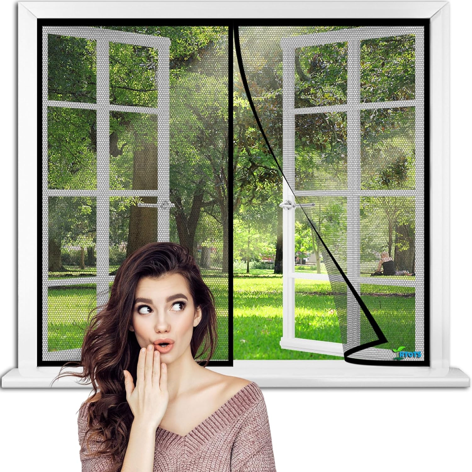 Magnetic Fly Screen Window Insect Protection 125 x 130 cm Balcony Door ...