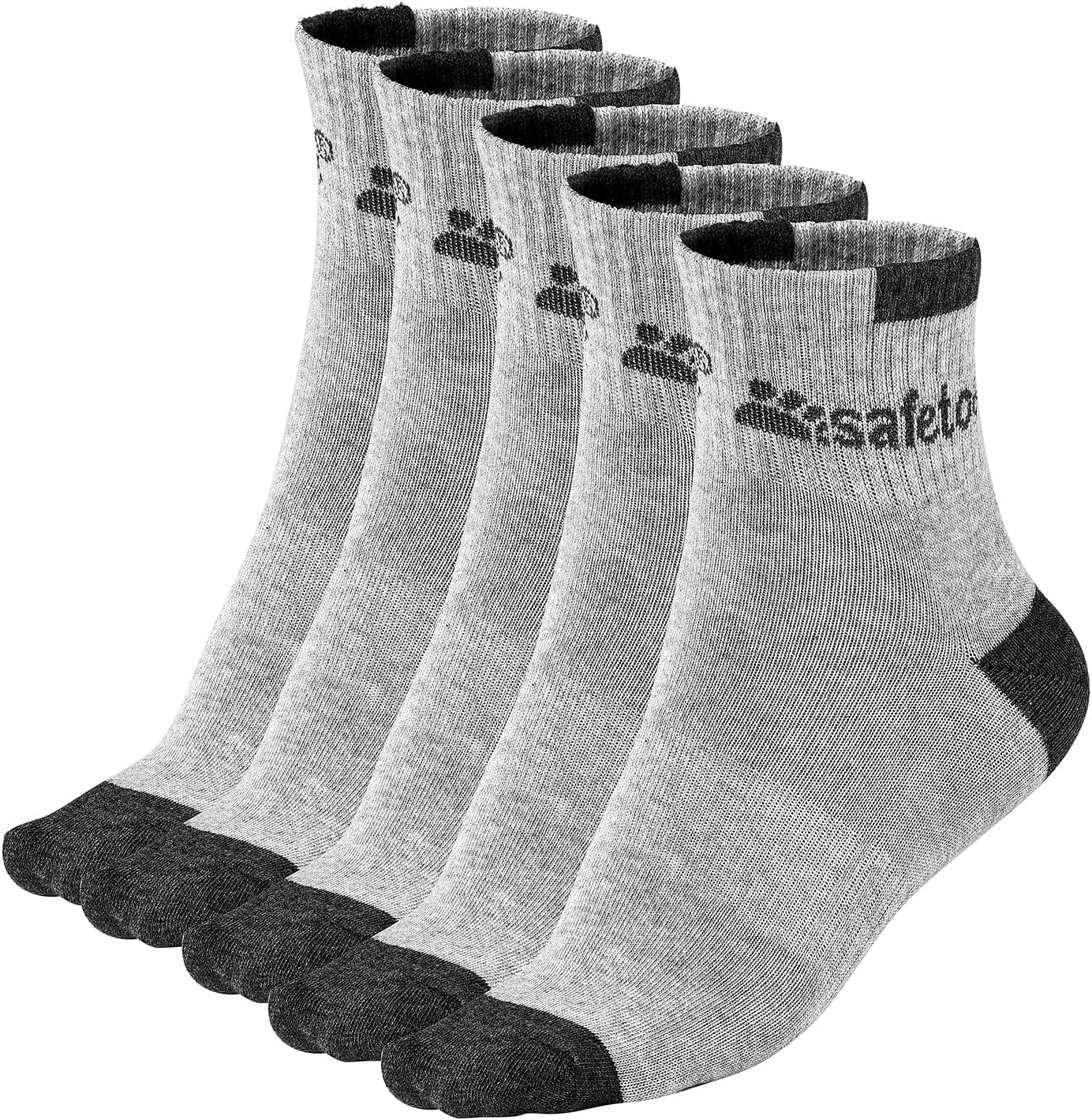 Amazon.com: SAFETOE 5-Pack Moisture Control Cushioned Compression Work ...