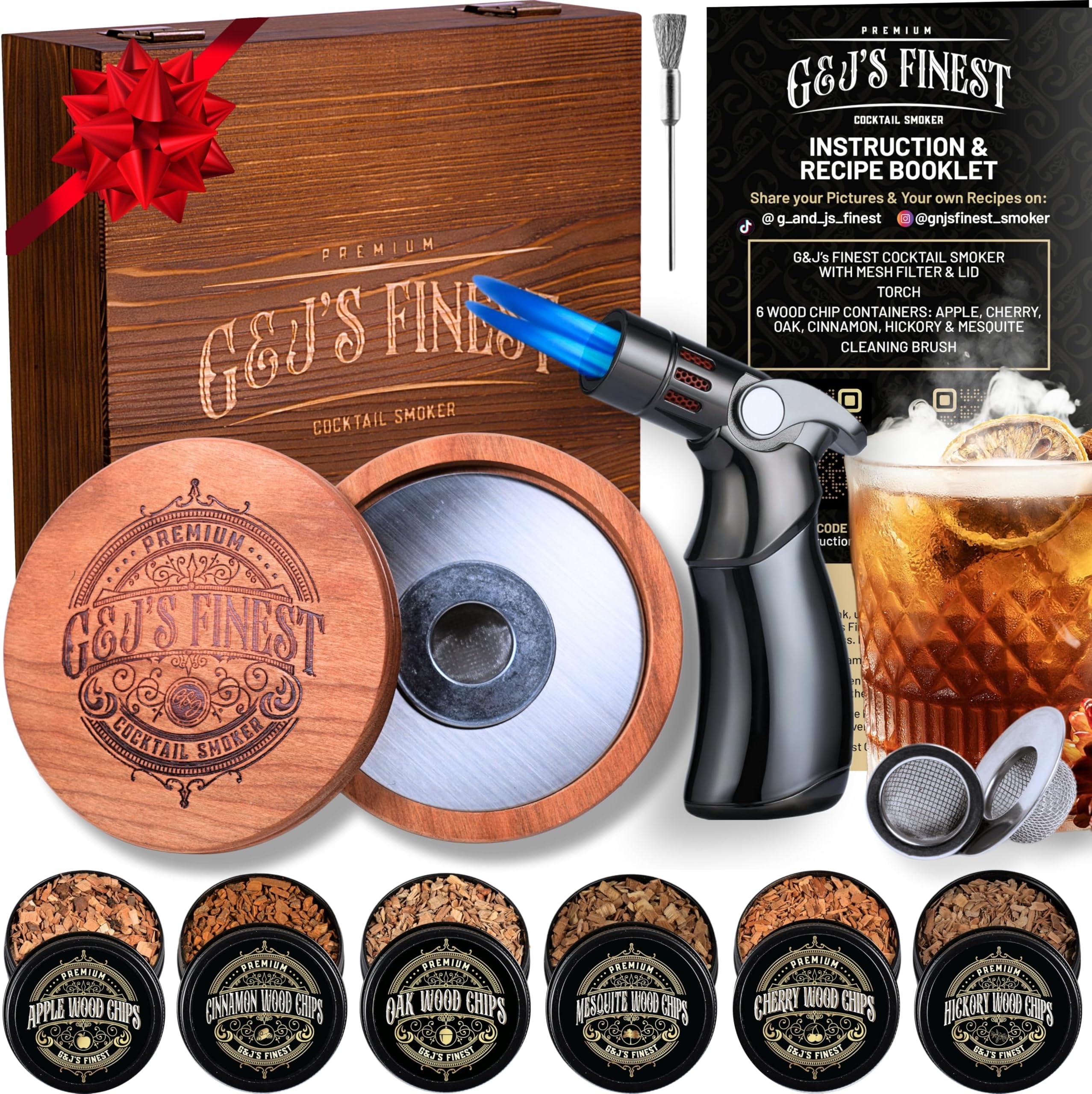 Amazon.com : Mystic Cocktail Smoker Kit with Torch- Four Kinds of Wood ...