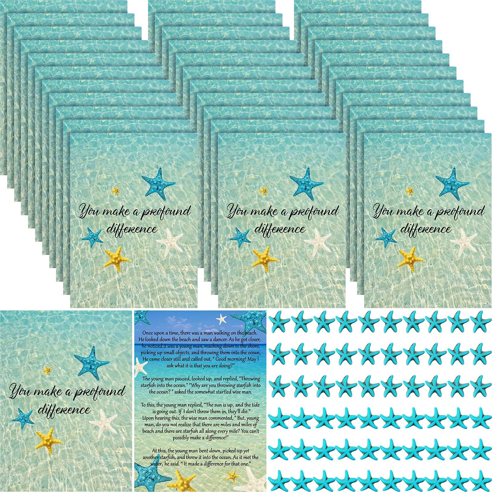 Amazon.com : 90 Pieces Starfish Story Mini Keepsake Appreciation ...