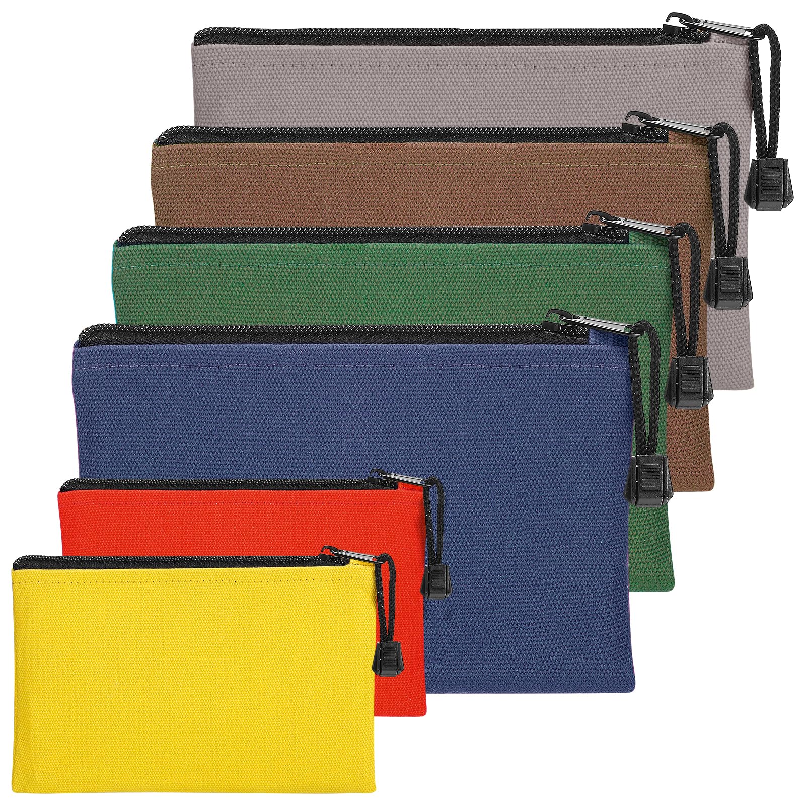 Amazon.com: ANPHSIN 6 Pack Canvas Tool Bags Pouches - Heavy Duty Zipper ...