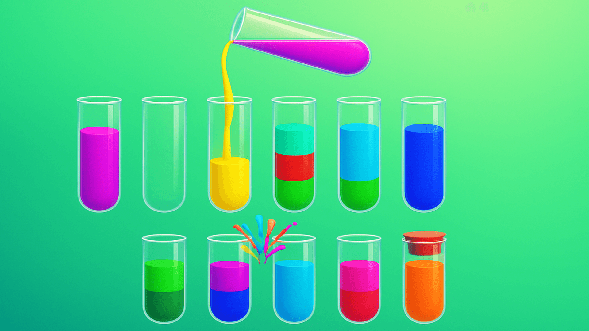 Magic Sort Master Color Water Match Puzzle: Liquid Colors Matching ...