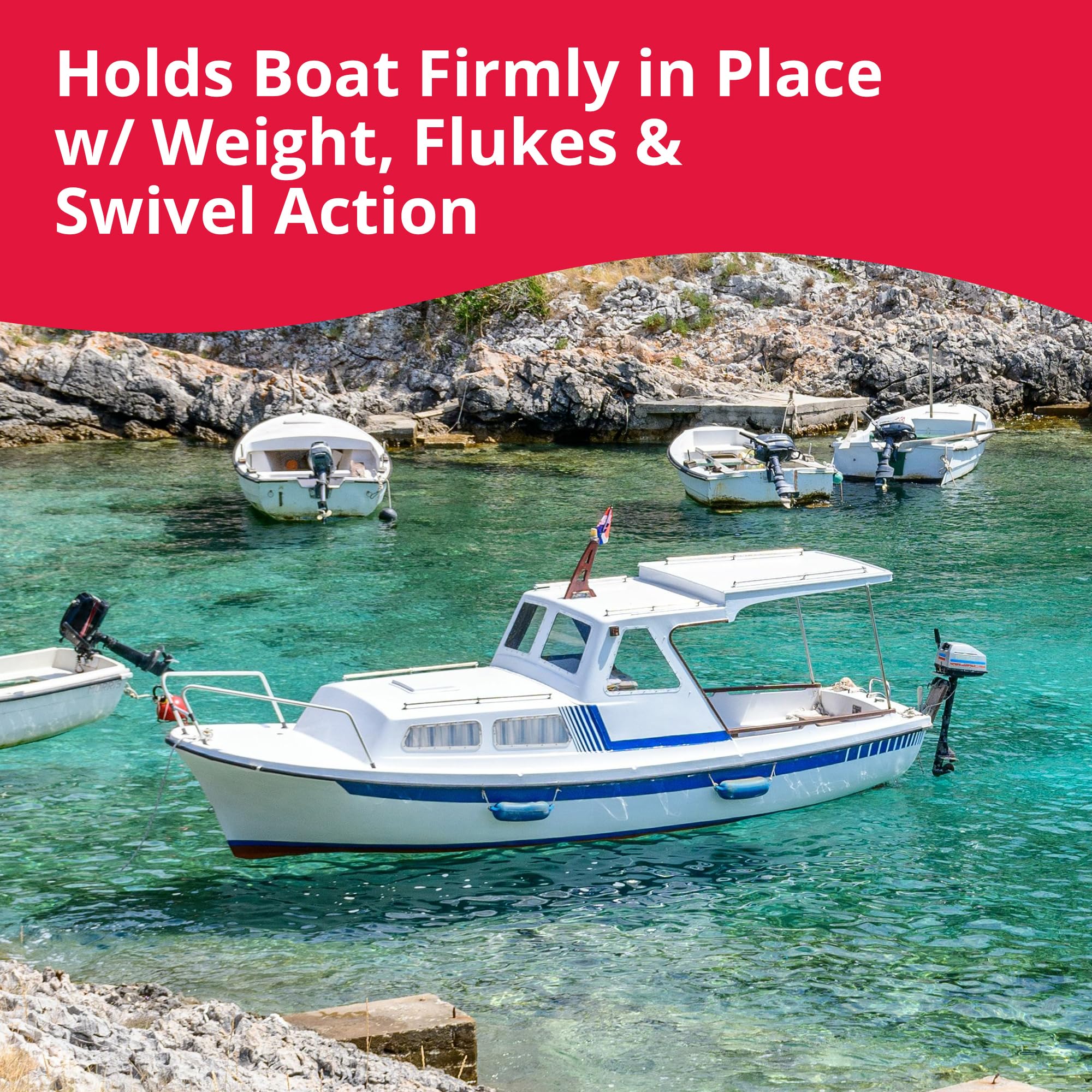 Snapklik.com : Navy Boat Anchor - Ideal For A Small Boats, Pontoons ...