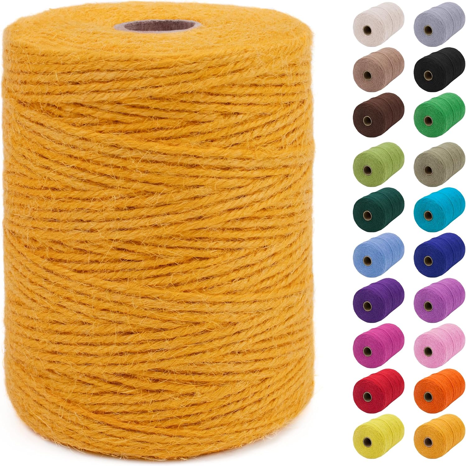 Amazon.com: JeogYong 2mm Jute Twine String 656 Feet Natural Thick ...