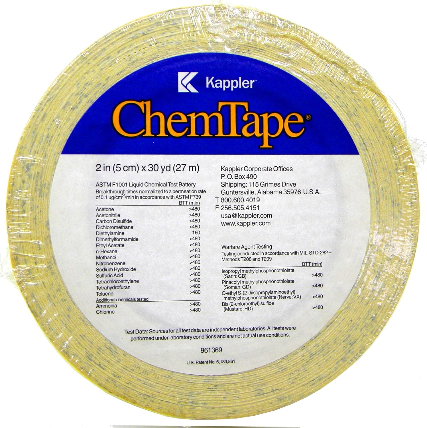 ChemTape 2"x 90FT (Case of 24 Rolls): Amazon.com: Industrial & Scientific