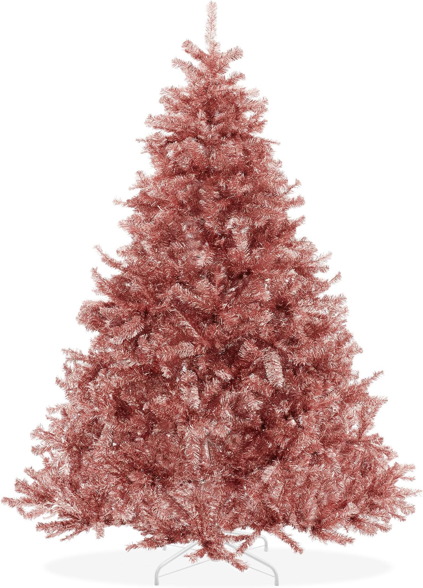 Amazon.com: KI Store Flocked Red Christmas Tree 6ft Artificial Xmas ...
