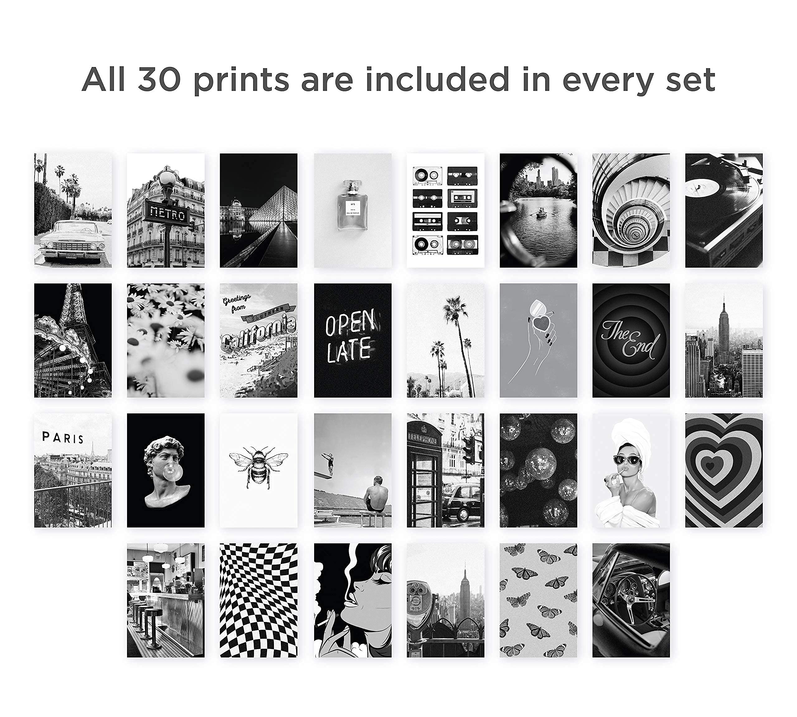 Buy Haus and Hues Black and White Wall Decor Photo Collage Kit ...