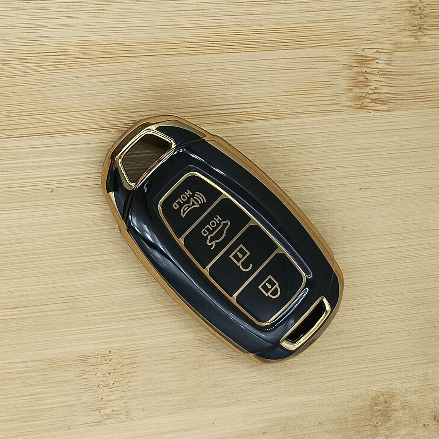 AXWee TPU Golden Border Car Key Cover fit for Hyundai Verna 2020 4 ...
