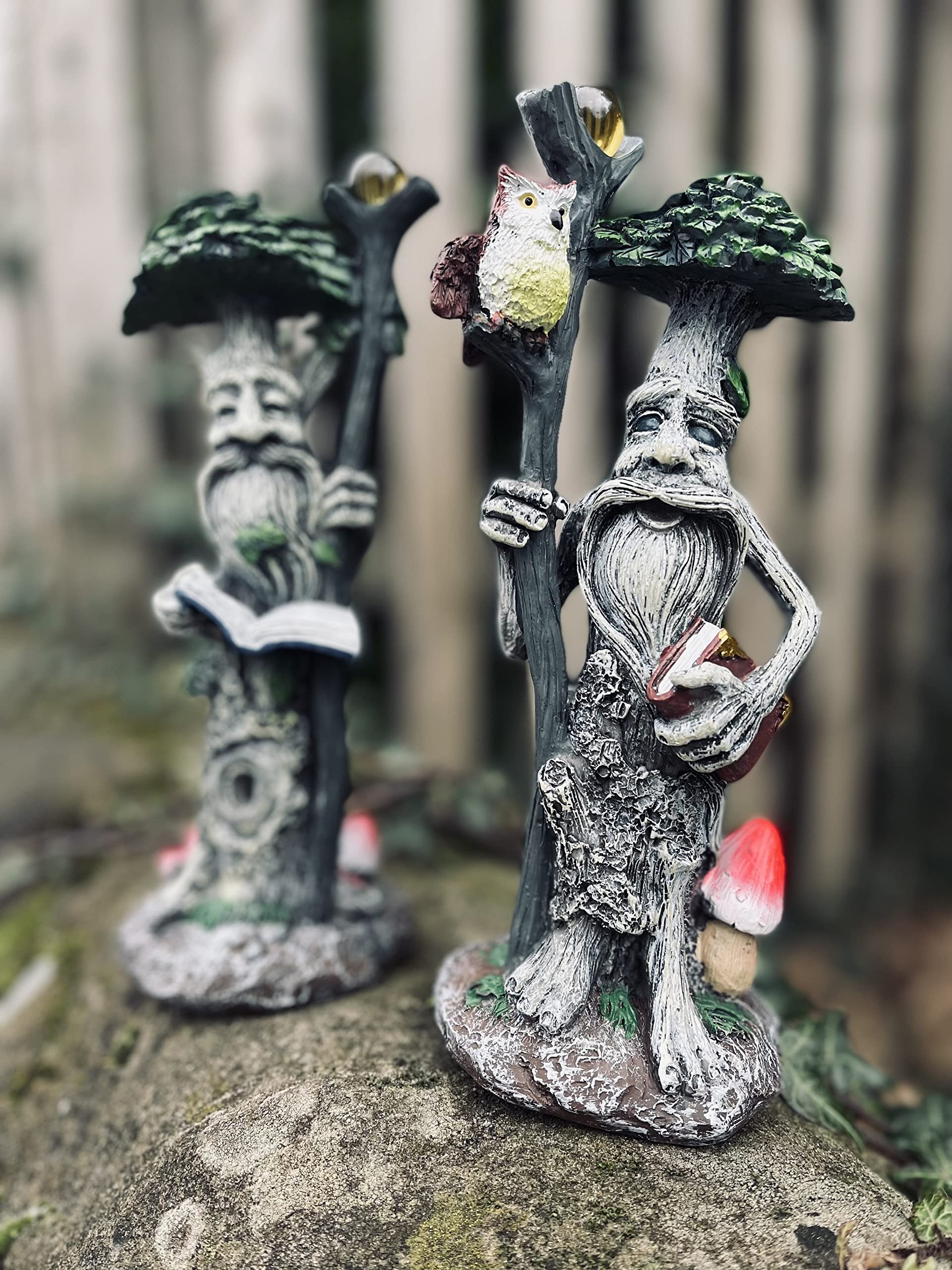 Garden Mile 22cm Waterproof Resin Garden Ornaments Outdoor Tree Man ...