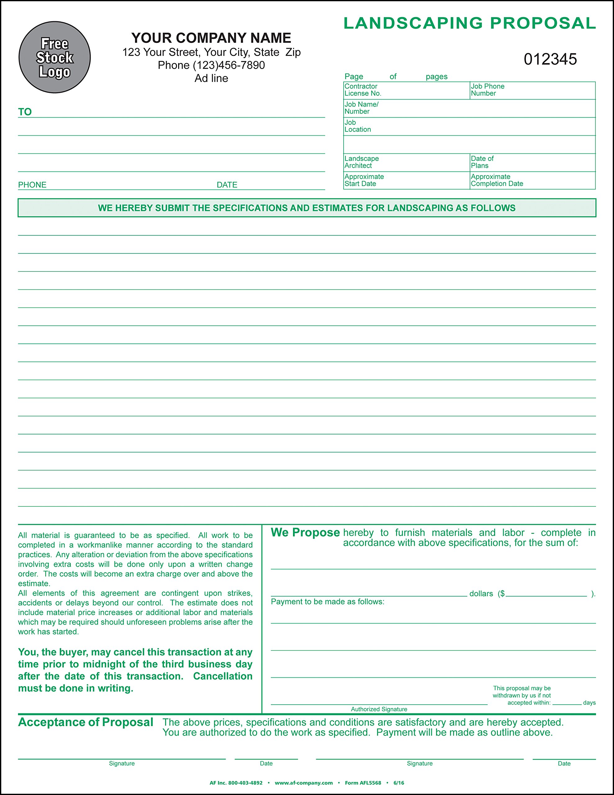 Landscaping Bid Form Template Beautiful Lawn Care And Contract Form
