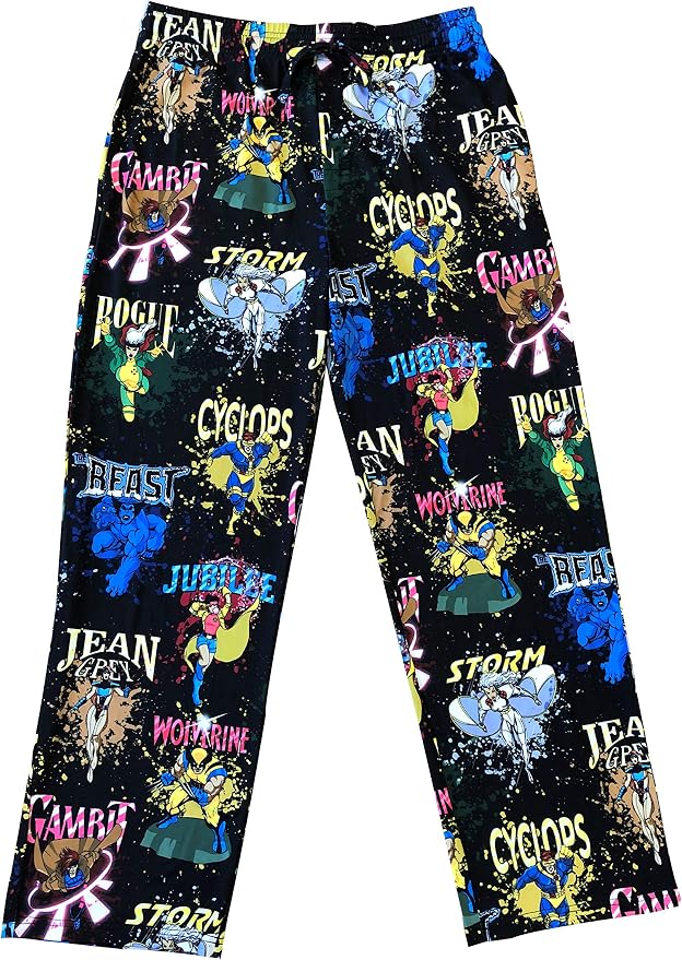 Marvel X-Men Lounge Pants Male Animated Series Characters All Over Mens ...