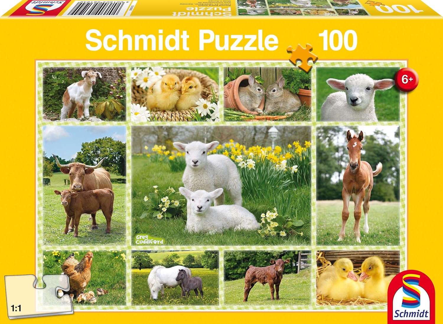 Schmidt Farm Animals Children's Jigsaw Puzzle (100-Piece) : Amazon.co ...