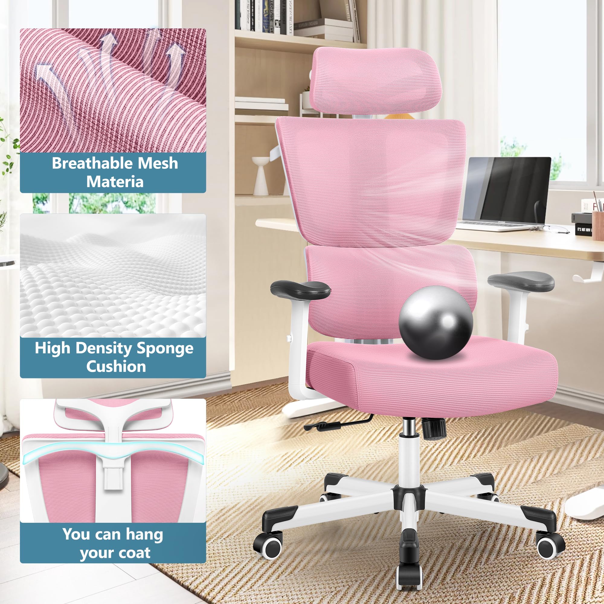 Snapklik.com : Primy Office Chair Ergonomic Desk Chair, High Back ...