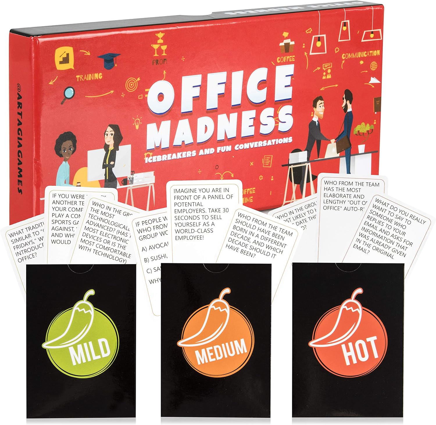 ARTAGIA 3-in-1 Funny Office Game and Conversation Starter | Team ...