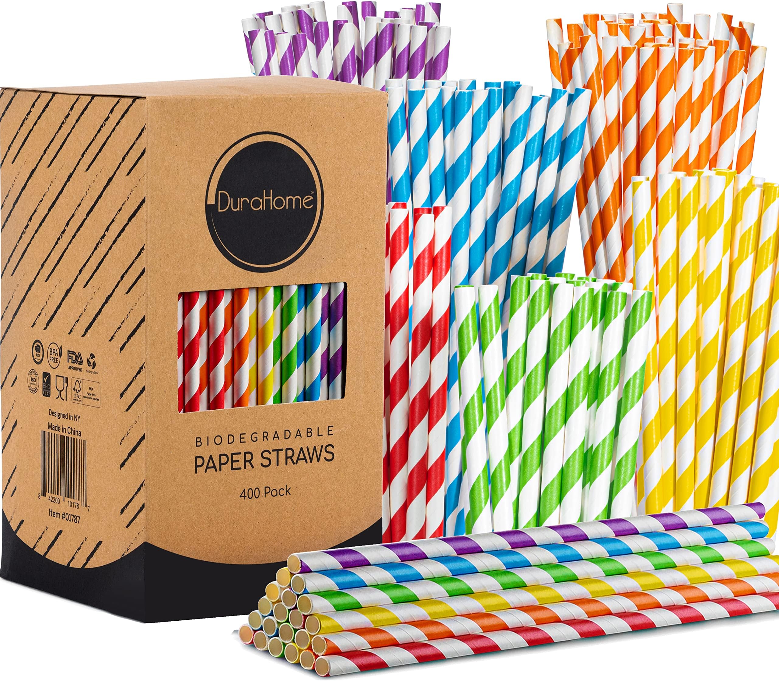 Amazon.com: Bradshaw Good Cook 9 In. Paper Straw (50-Count) - 1 Each ...