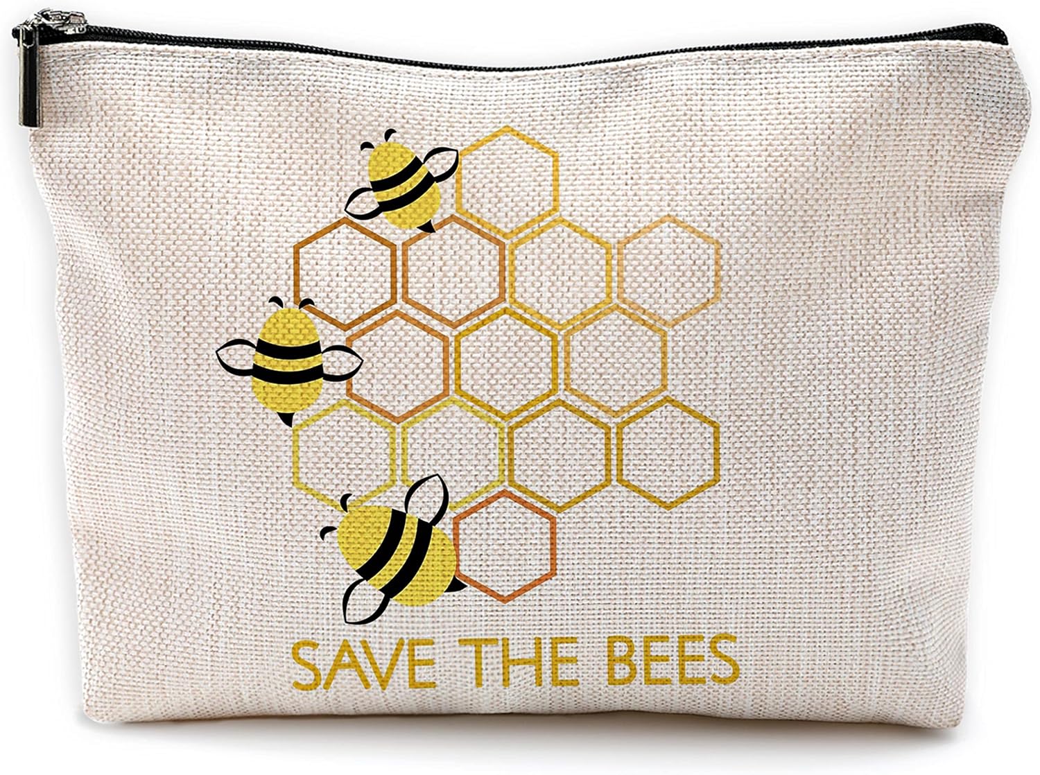 Amazon.com: NEGIGA Save the Bees Cute Bees Honeycomb Makeup Bag ...