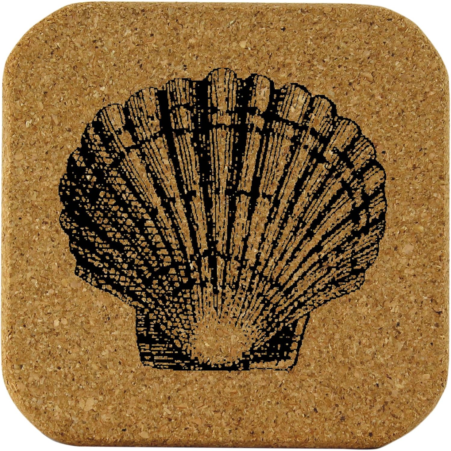 Amazon.com | CounterArt Shell Cork Coasters, Set of 4: Coasters
